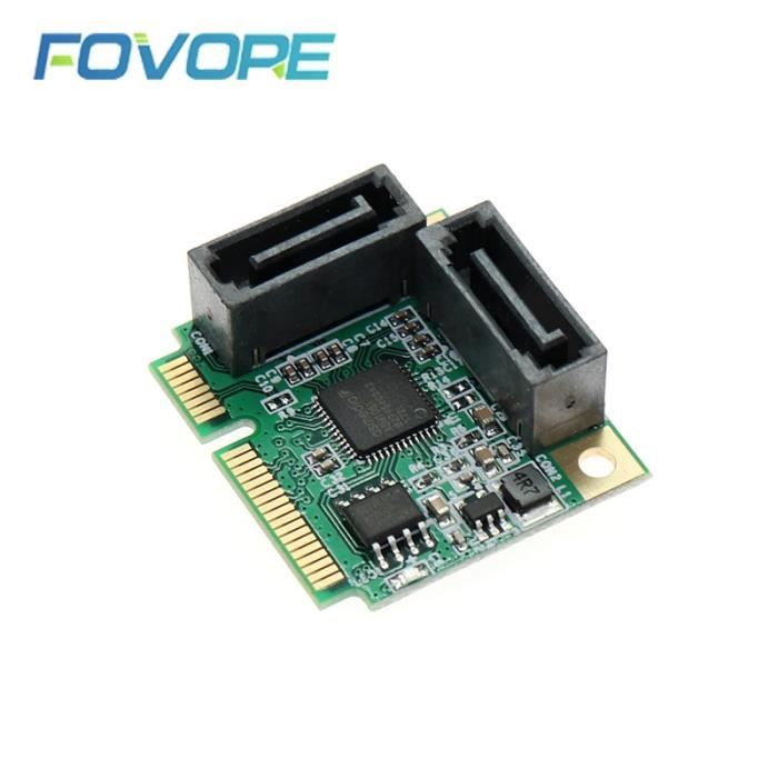 Adaptateur carte'extension mini PCIe à 2 ports SATA III, carte ...