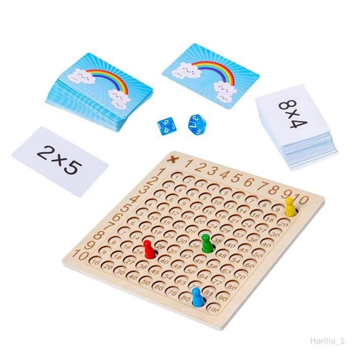 Jeu de société Table de multiplication en bois - Mixte - Cdiscount Jeux ...
