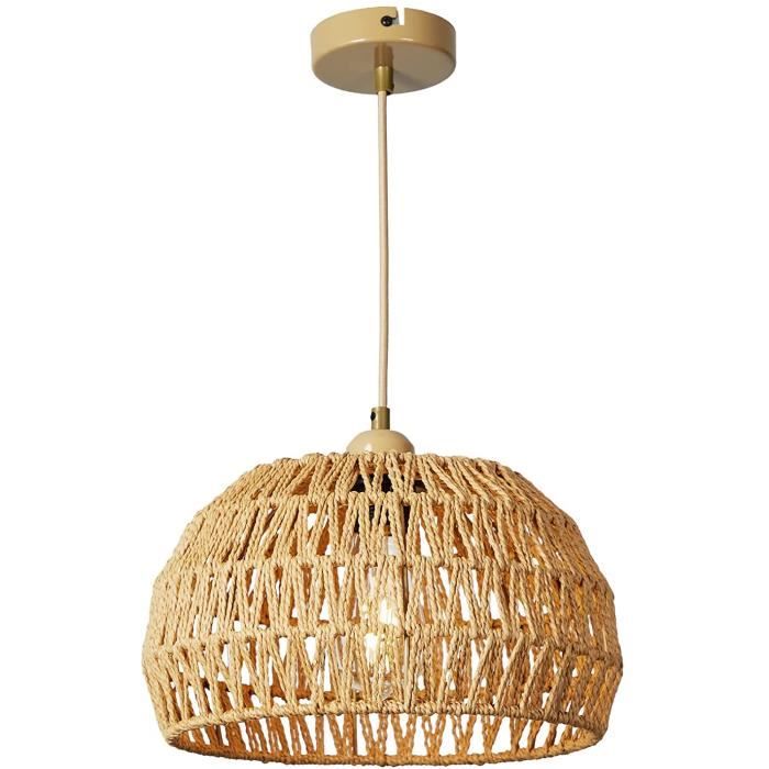 LigerH Luminaire Suspendu Abat jour en Corde Tissée Abat jour de Style ...
