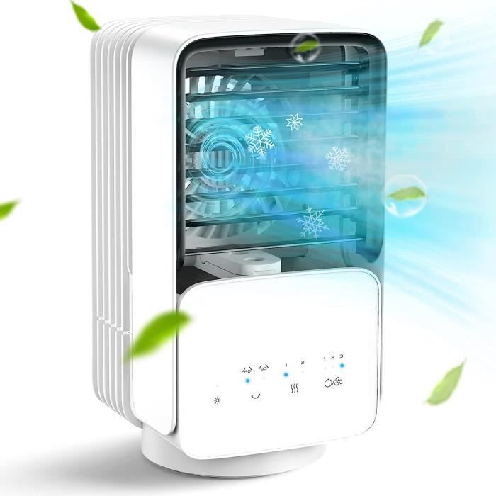 Climatiseur Portable, 4 En 1 Refroidisseur D'Air, 700Ml Climatiseur Mobile Silencieux, 120 ...