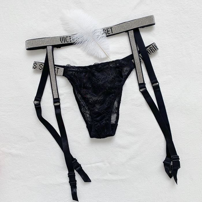 Culotte jarretière9 - L - Sexy Lingerie Garter Belt Women'S High Waist ...