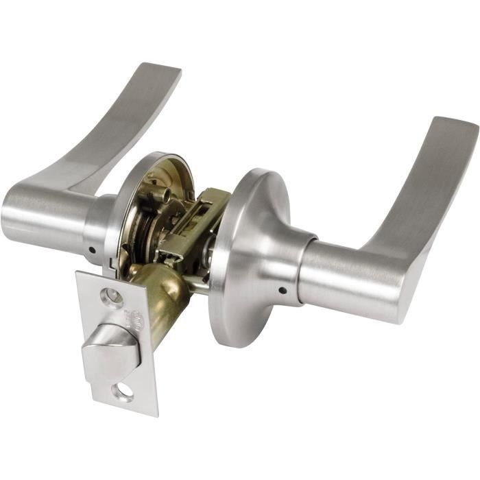13494 Poignée De Passage Avec Serrure Modèle 711 - Laiton - Chromé Mat ...