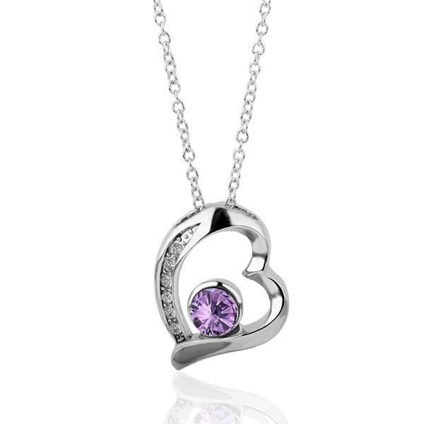 Collier pendentif coeur avec perle Swarovski - Achat / Vente sautoir et ...