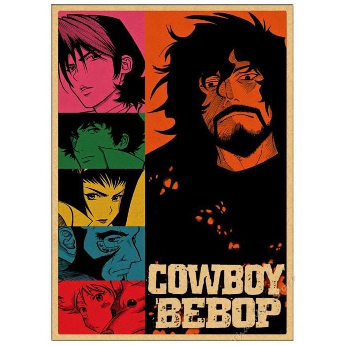 Affiche de cowboy bebop Vintage décorative en papier Kraft, autocollant ...