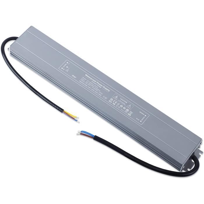Transformateur 220V 24V Etanche, 12.5A 300W Ip67 Extérieur Driver Led, Alimentation Led 24V ...