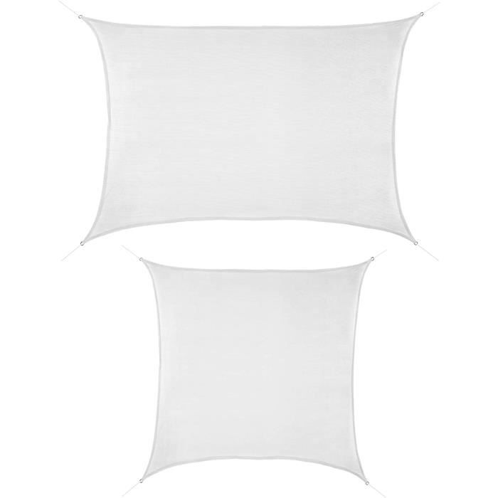 Voile d'ombrage rectangulaire coco 3m x 4m - Protection UV à 90% en ...