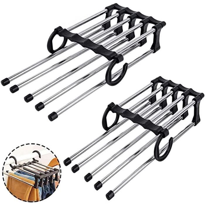 Cintre Porte Pantalon Cintre Magique Rangement Antidérapant ...