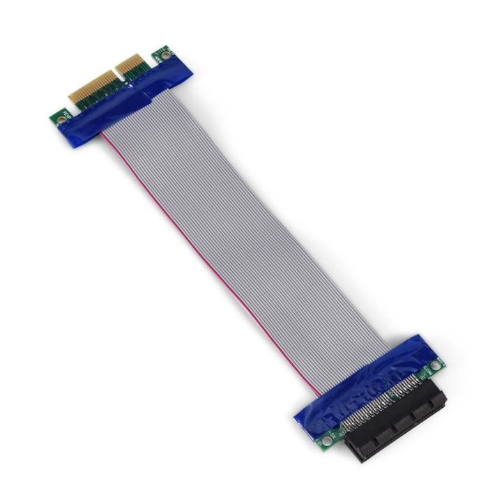 ZJCHAO Carte graphique VGA professionnelle 4X à 4X mâle à femelle PCI-E ...