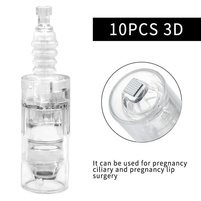 Baïonnette 3D 10P - aiguilles Dermapen micro aiguilles pour Dr.imp stylo vis baïonnette ...