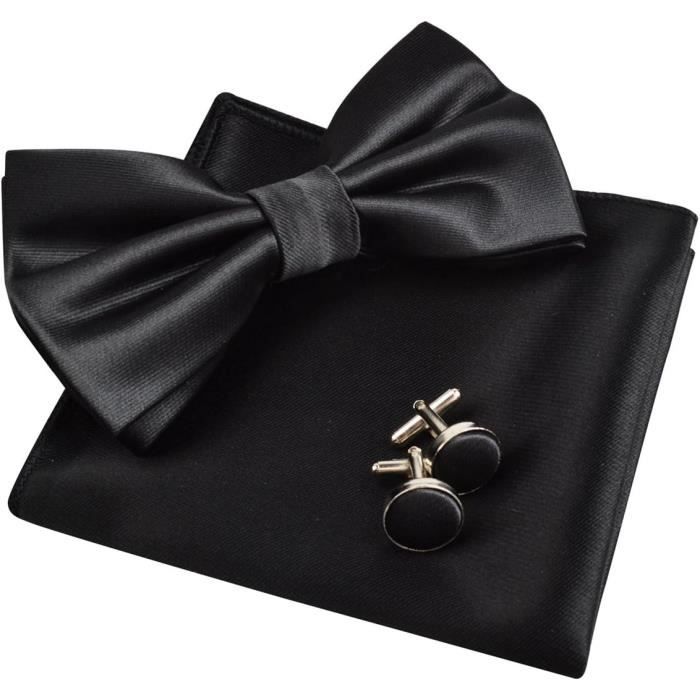 Ensemble Noeud Papillon, Mouchoir Et Boutons De Manchette Pour Homme ...