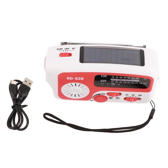 SAL Radio solaire RD639 Radio D'urgence Portable Multifonction avec FM ...