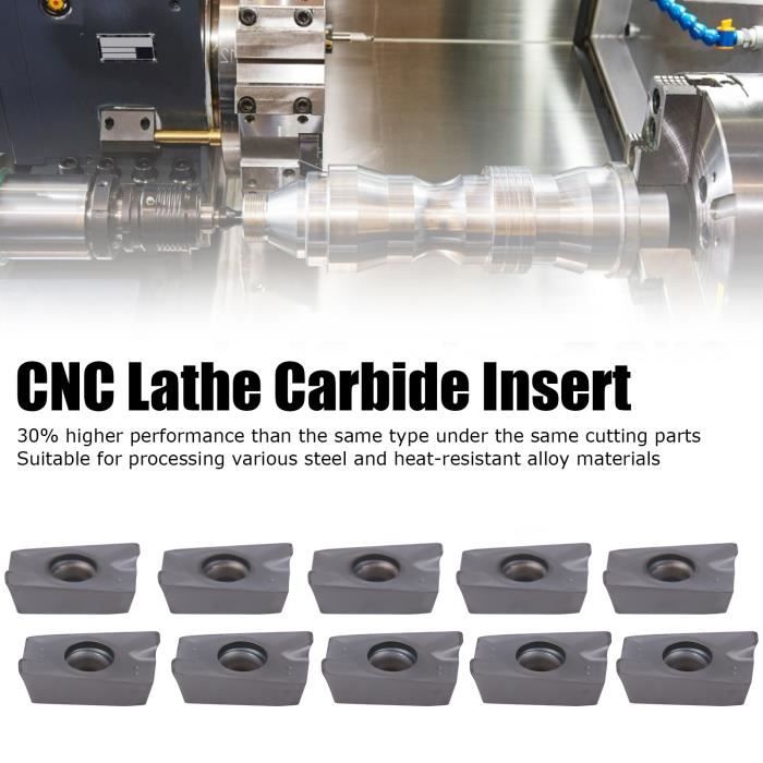 EJ.life Insert en carbure de CNC 10 pièces CNC carbure plaquette précision lame puissance à ...