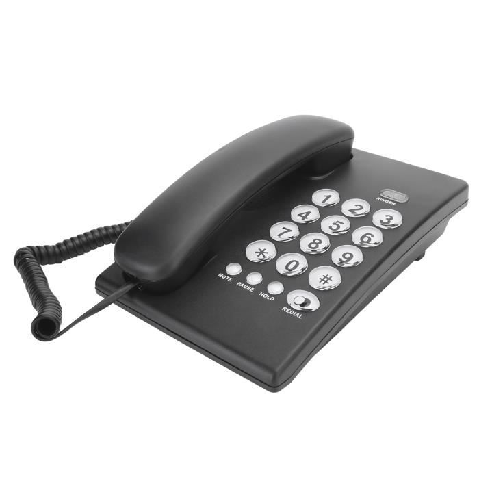 GOTOTOP Téléphone de bureau KX‑T504 Téléphone Fixe de Bureau d'Affaires Familial Portable ...