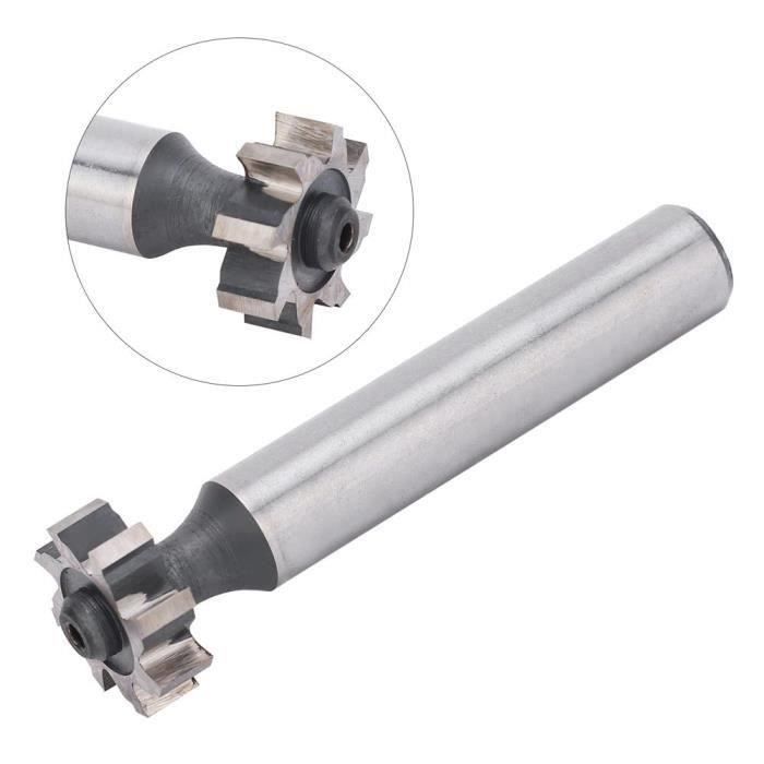 Qiilu fraise à fente en T à tige droite Fraise à fente en T Accessoire de coupe CNC à tige ...