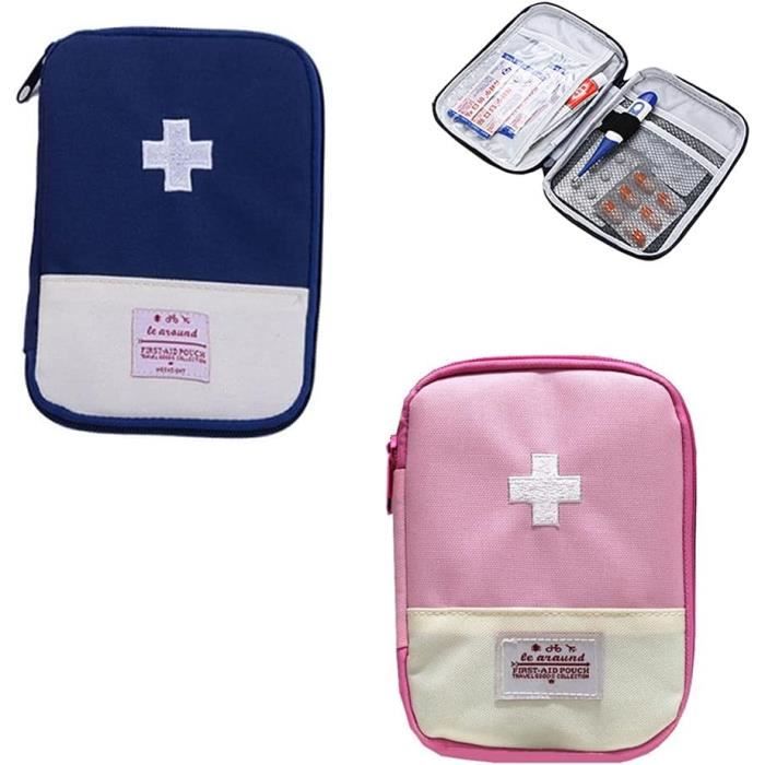 2 Pièces Trousse Secours Portable Kit, Trousse de Premier Secours Vide, Mini Kits de Premiers ...