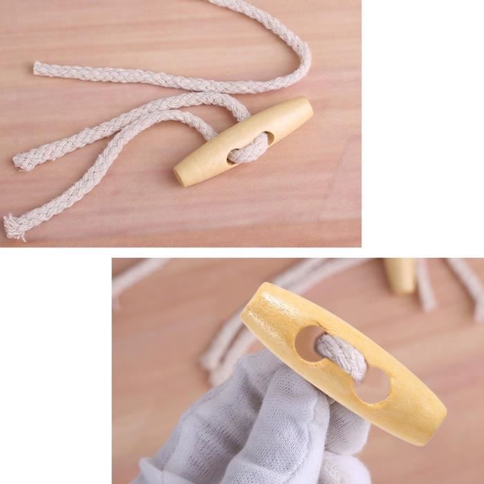 SURENHAP boutons en bois 50 pcs-Lot bouton en bois 2 trous manteau ...