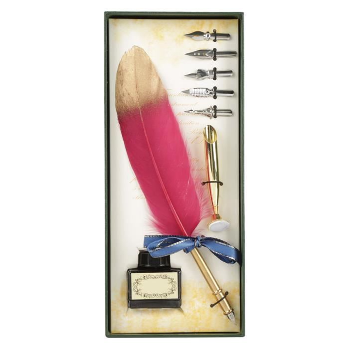 Tbest stylo plume Vintage Retro Quill Feather Dip Pen Plumes en métal ...