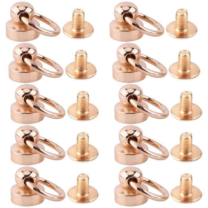 TMISHION Goujon de rivet 10 pcs Laiton Rivet Goujons Visser Tête Ronde ...