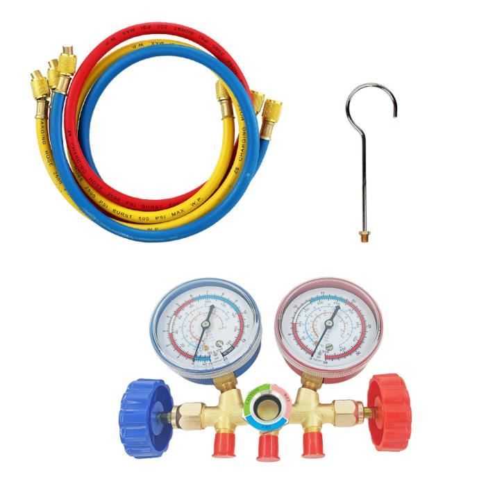 MANOMETRE,Set 1--Jauge de collecteur de réfrigérant R134A R22 R12 R404A ...