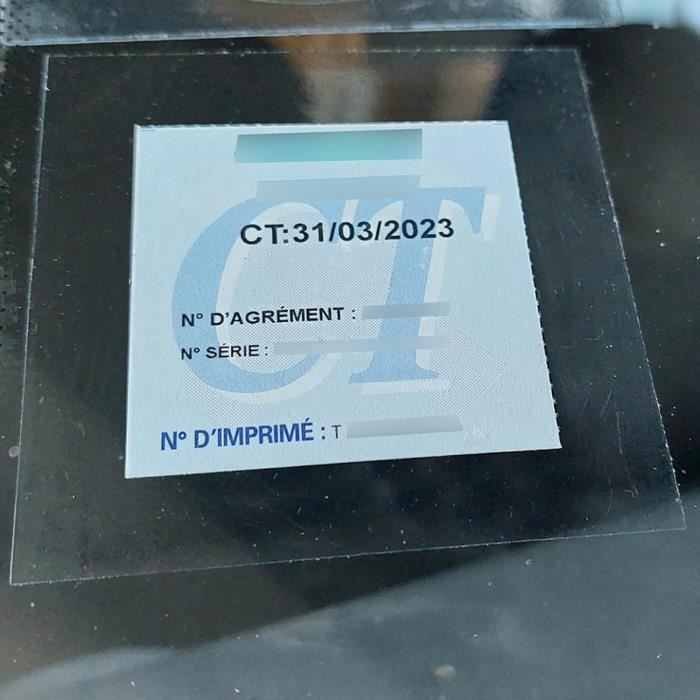Adhésif Transparent Autocollant pour Vignette Contrôle Technique Auto ...