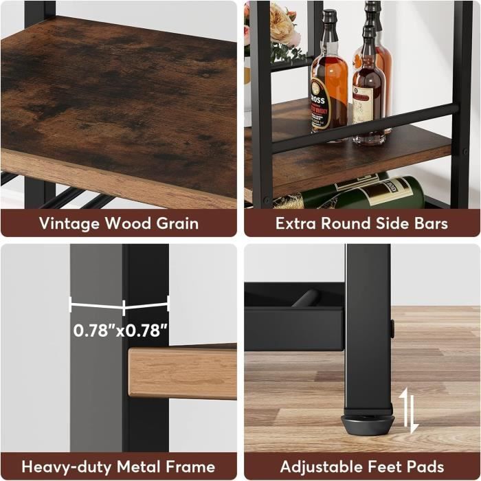 Tribesigns Casier à Vin, Étagère à Bouteilles Autonome à 9 étages avec ...