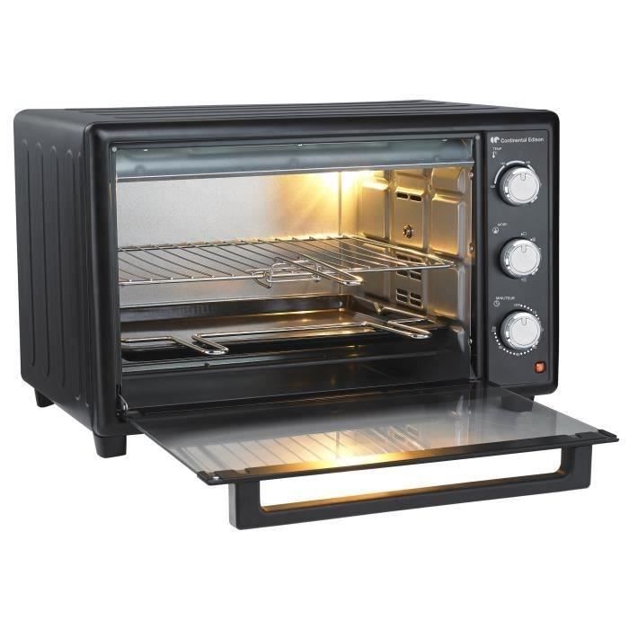 CONTINENTAL EDISON CEMF46B Mini-four grill - 46 L - 1800 W - Chaleur tournante - Convection ...