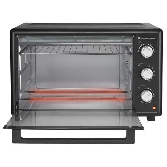 CONTINENTAL EDISON CEMF46B Mini-four grill - 46 L - 1800 W - Chaleur tournante - Convection ...