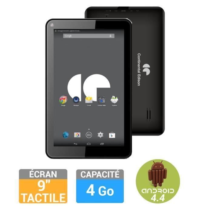 Continental Edison Tablette 9" 4Go Noire - Cdiscount Informatique