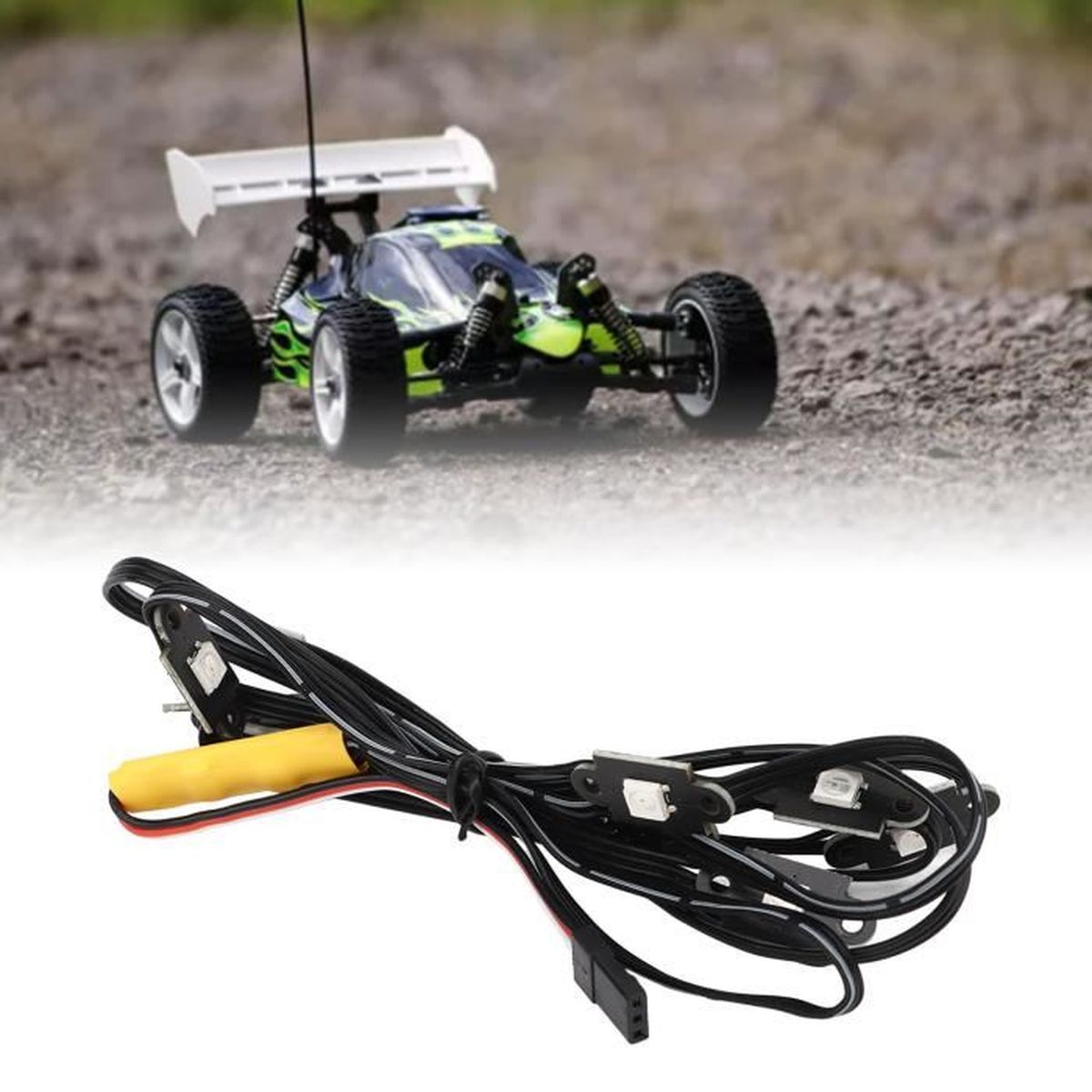 CHG Lampe LED de châssis Châssis de voiture RC Lumière LED Châssis ...