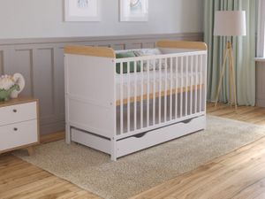 Lit bébé évolutif avec matelas gris - Cdiscount