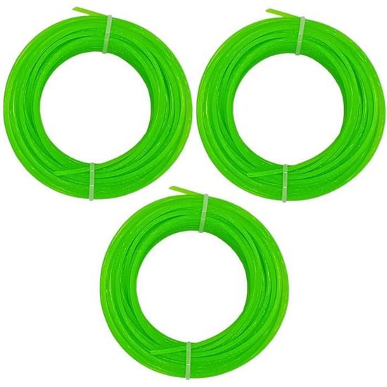 Lot de 3 rouleaux de fil en plastique pour débroussailleuse 2mm x 15m (LHS)[593] - Cdiscount Jardin