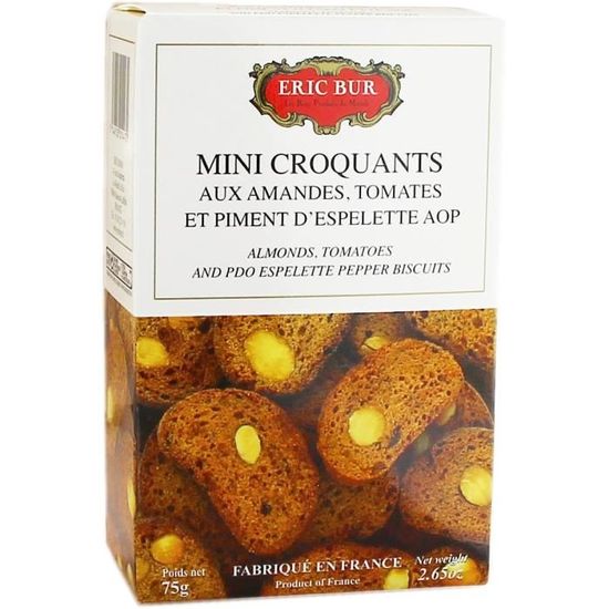 ERIC BUR Mini Croquants aux Amandes, Tomates et Piment d'Espelette AOP ...