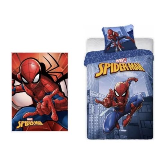 Spider man - Ensemble parure de couette 140 x 200 cm + taie d'oreiller ...