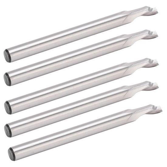 Zerone Fraise en bout hélicoïdal 5 pièces fraise en bout en spirale 8mm ...