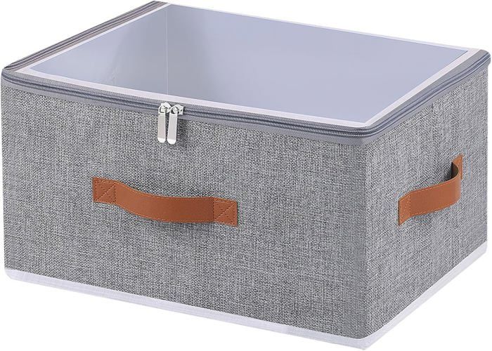 Grande Boîte de Rangement avec Couvercle, Boîte de Rangement en Tissu ...