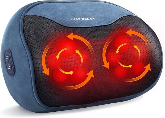 Appareil de massage Shiatsu-Coussin de massage avec fonction chauffante-Massage du dos ...