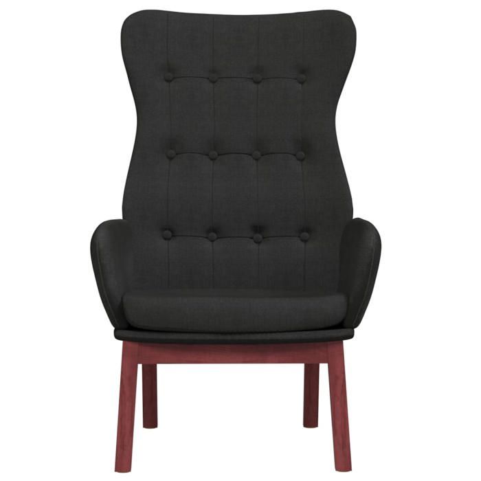 Fauteuil de relaxation-Chaise Salon - Assise confort - Noir Tissu(78746 ...