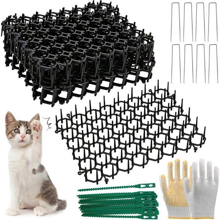 15 Pièces Tapis Anti Chat 20 x 15 cm Tapis Repulsif Chat Exterieur ...