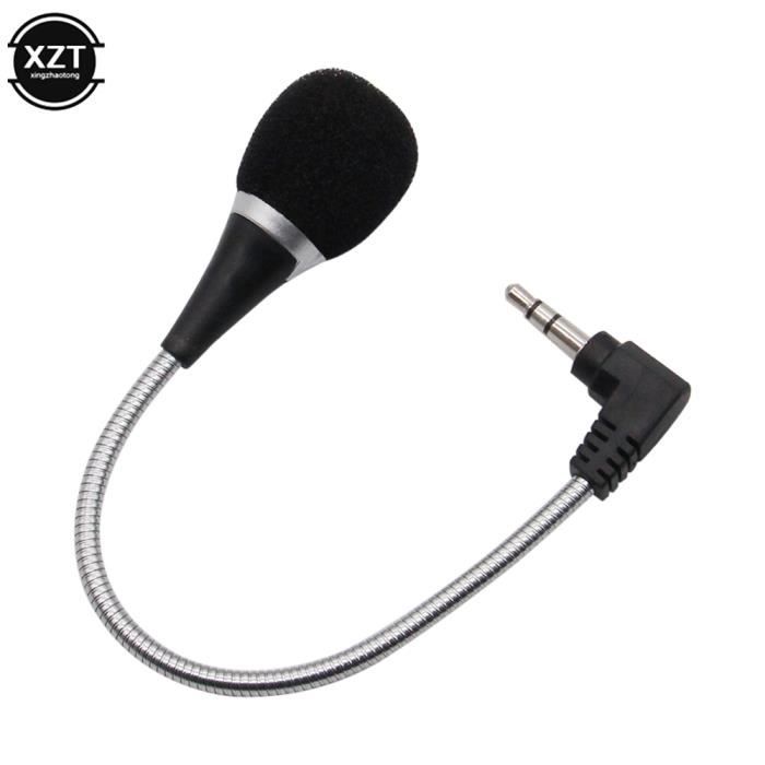 Argent Microphone Flexible en métal omnidirectionnel, Jack 3.5mm, Mini ...
