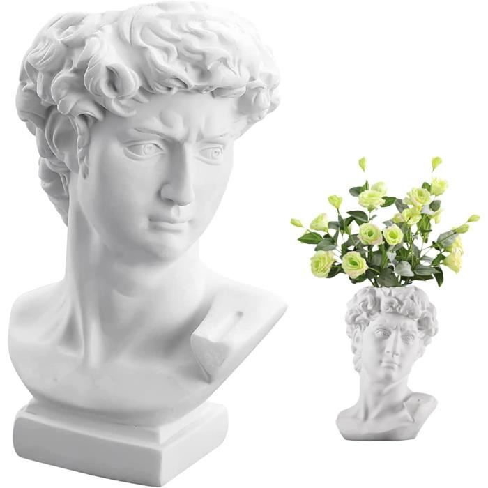 Grec David Statue Planteur, Vase De David, Statues De Buste De Tête De ...