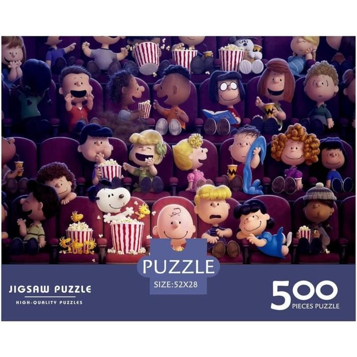 Puzzle Snoopy adulte 500 pièces - Dessin animé - Cadeau famille - Jouet ...