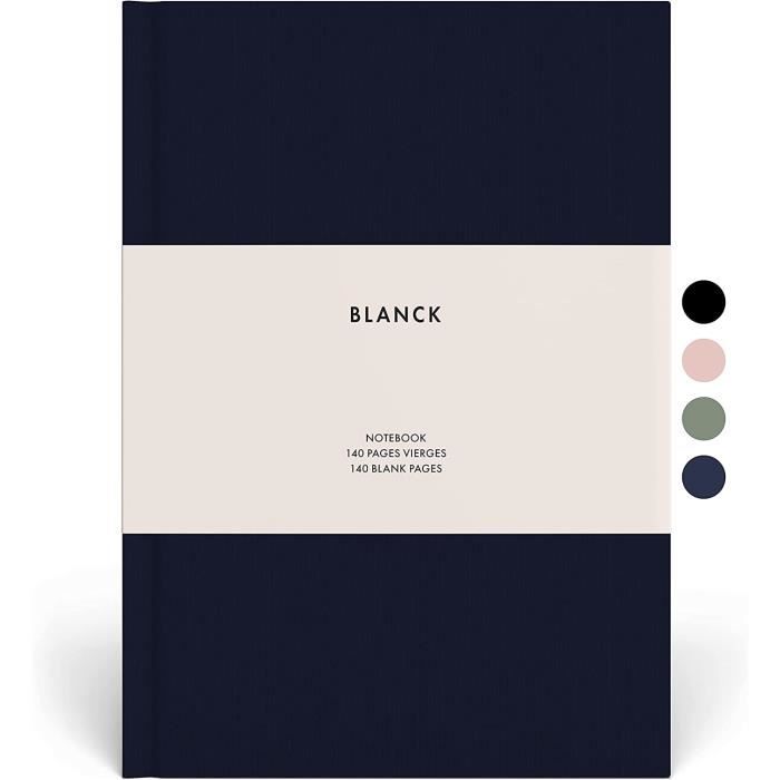 BLANCK Carnet de Notes A5 Premium, Couverture Rigide, Reliure Luxe en ...