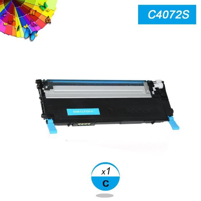 Cartouche Toner Cyan Compatible Samsung CLT-C4072S pour imprimante Samsung CLP-325 - Cdiscount ...