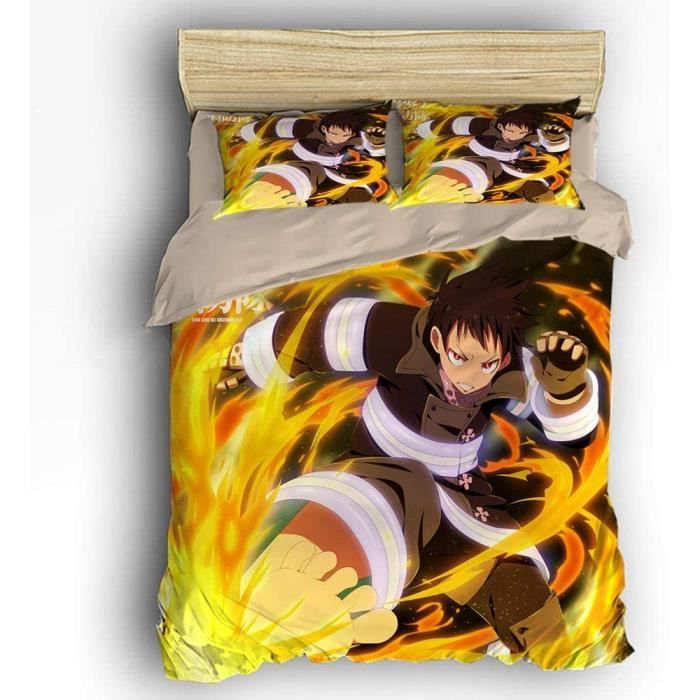 Anime Scorching Fire Brigade Fire Force Anti-Rides Housse de Couette ...
