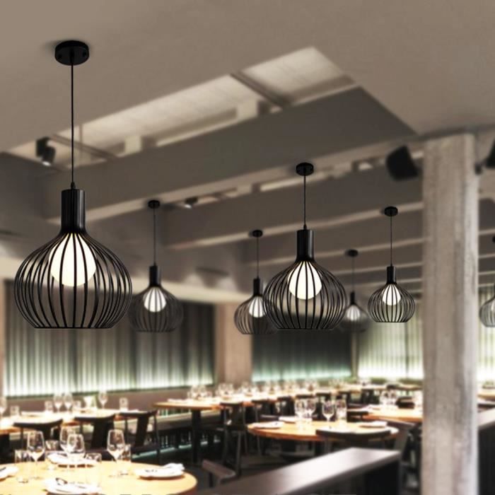 IDEGU - Lustre Suspension Luminaire Plafonnier en Forme Calebasse ...