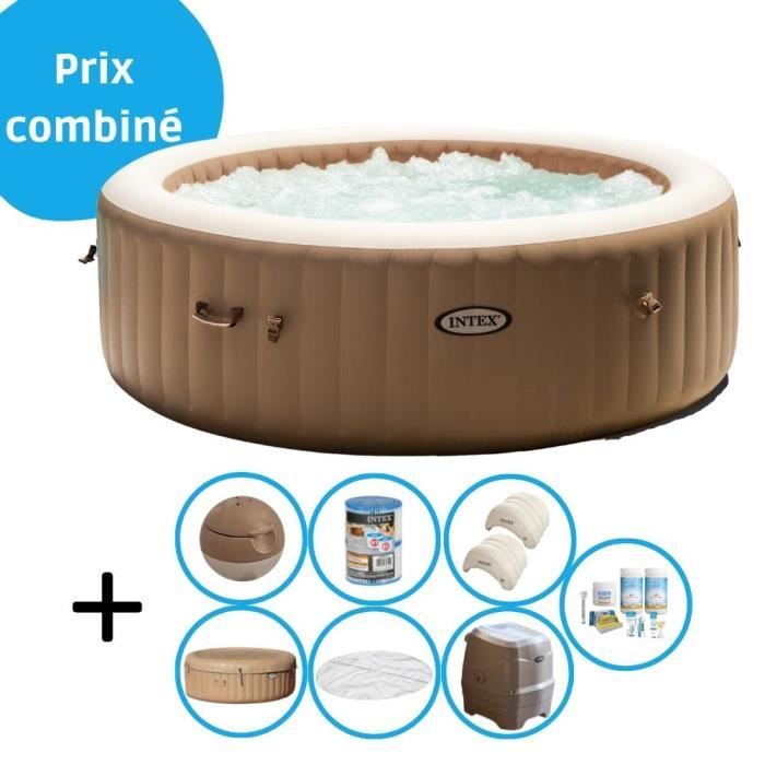Intex - Bubble Massage - Jacuzzi - 216 x 71 cm - Beige - Pack d ...