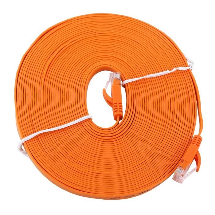 Câble plat LAN de réseau Ethernet RJ45 CAT6 Câbles de routeur de ...