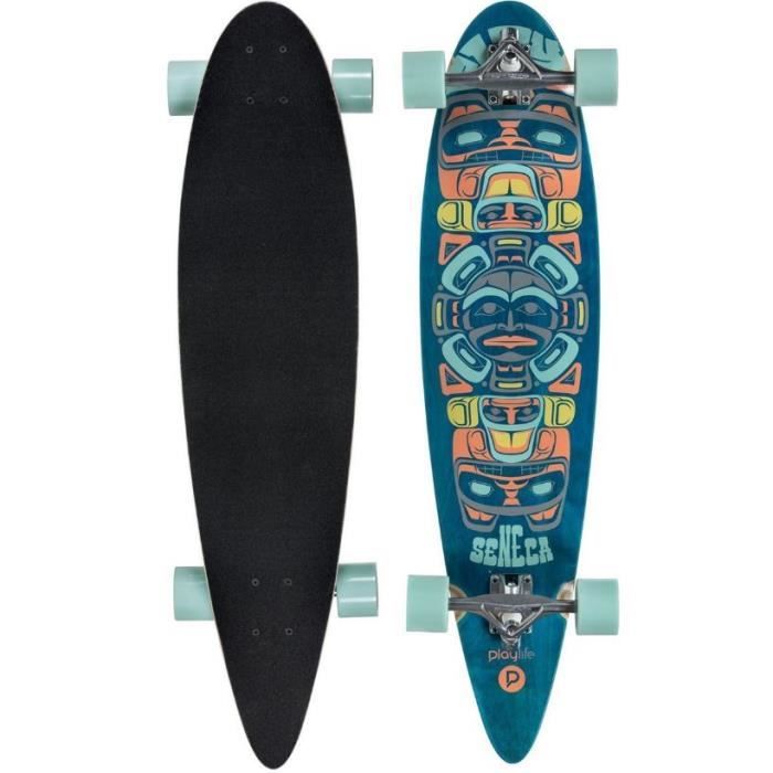 Playlife longboard Seneca 97 x 23 cm bois noir/bleu - Achat / Vente ...