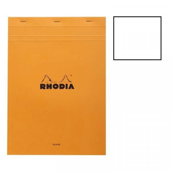 Bloc notes - A5 - 14,8 x 21 cm - Pages blanches - 80 feuilles - Rhodia ...