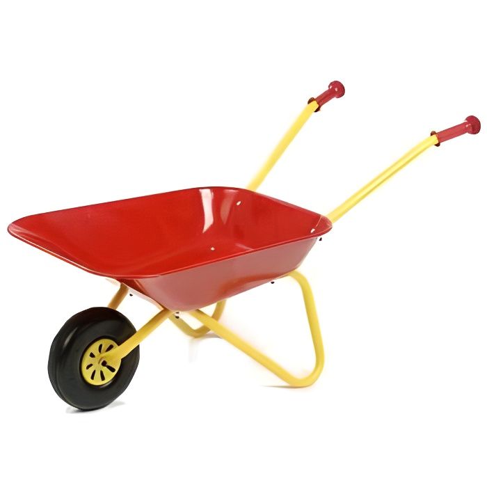Brouette metal rouge Enfant 80x38x41 cm - 10 L/50 kg - Cdiscount Jeux ...